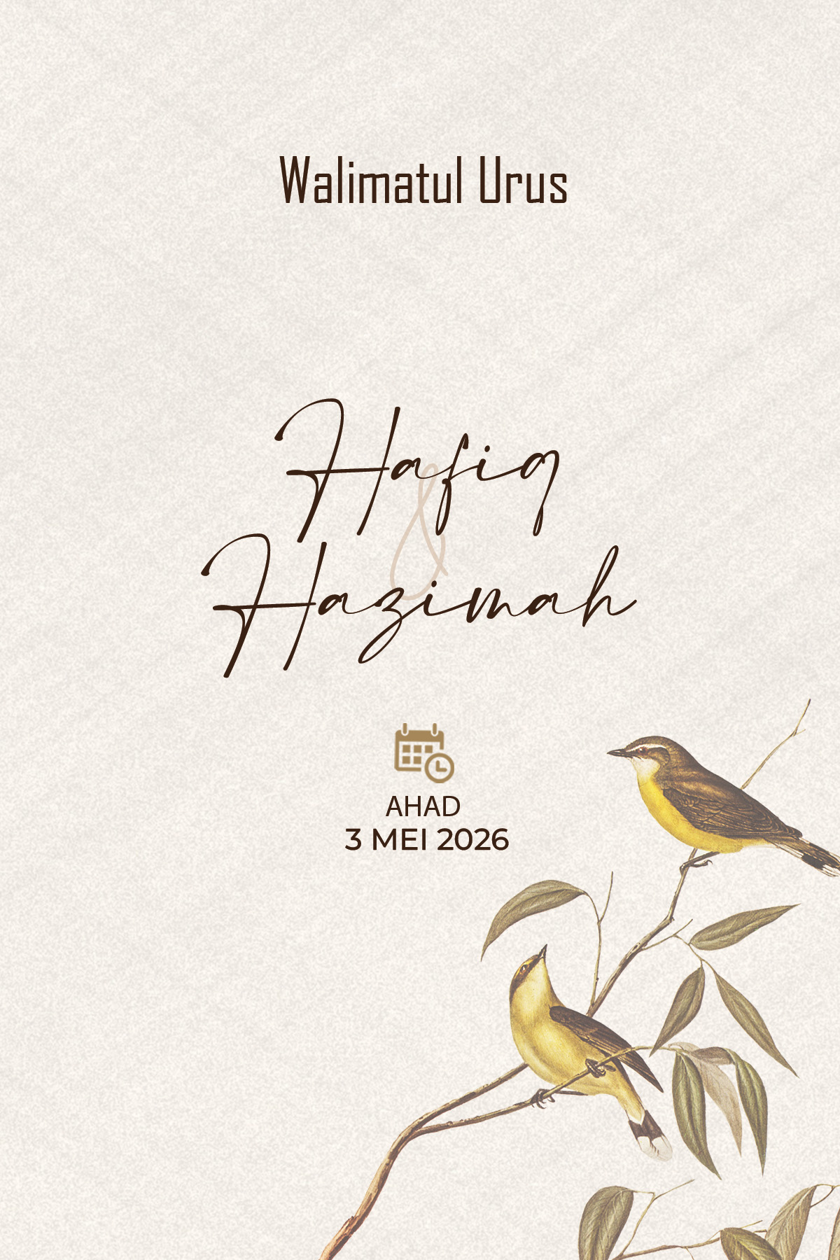 #Hafiq & Hazimah 03/05/2026 - Alive Card